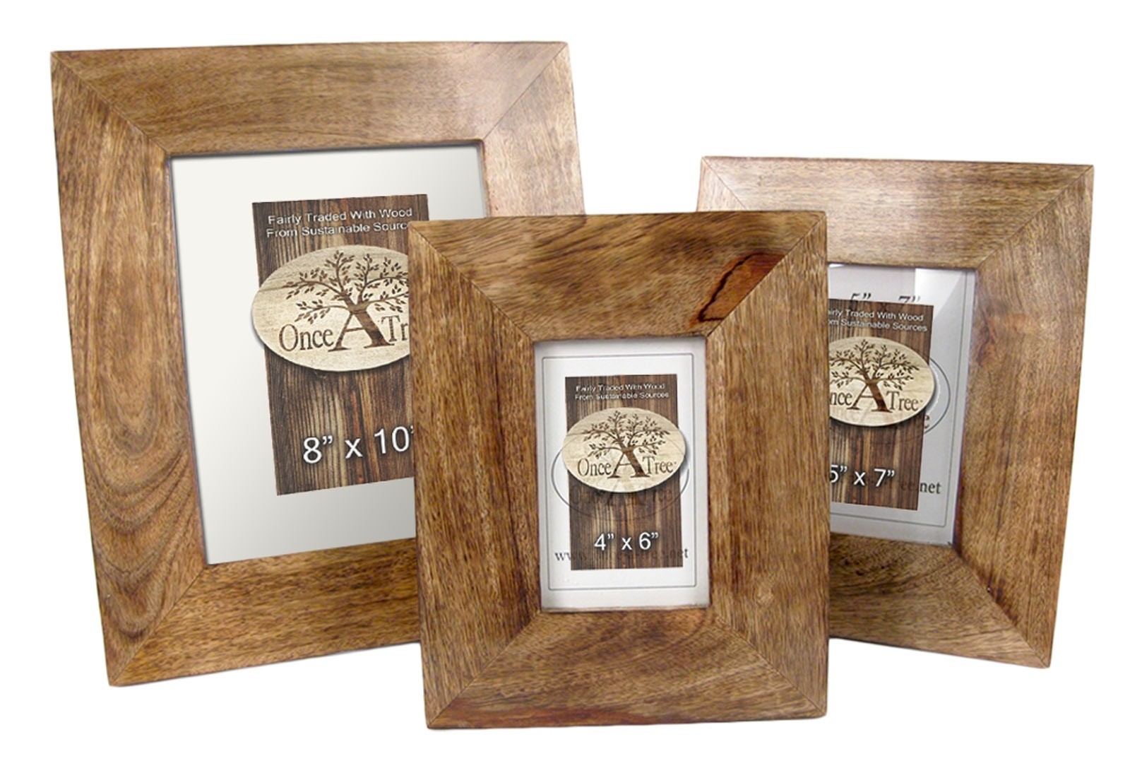 Mango Wood Photo Frames - Set/3