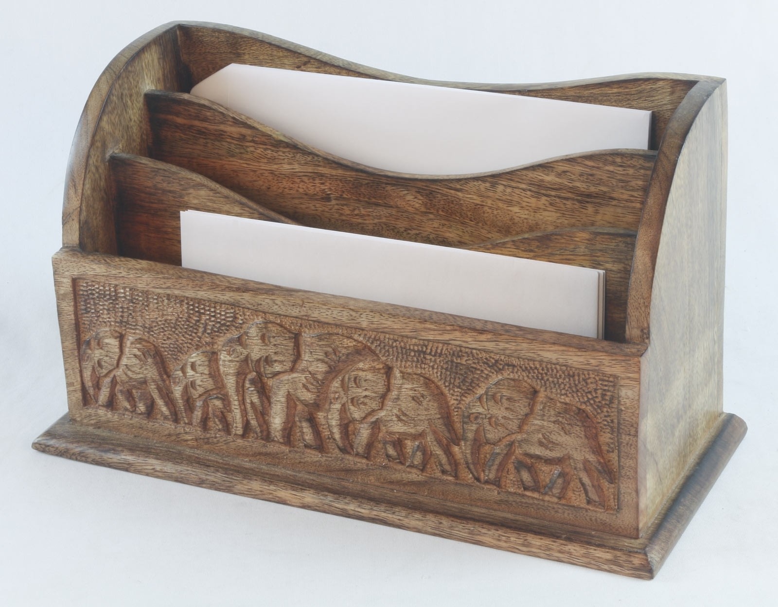 Mango Wood Elephant Letter Rack